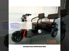 Electric tricycle to transport children more than one person to climb the hill