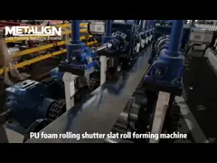 China Dual Coil PU Foam Insulated Shutter Slat Roll Forming Machine 15m/Min for sale