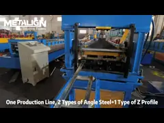 China High Precision Drywall Roll Forming Machine With Embossing Hydraulic Punching For Light Gauge Angle And Z Profile for sale