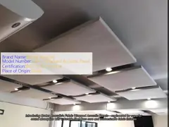 Ceiing Tile Diffuser Fabric Wrapped Acoustical Panels Fiberglass Sound Absorbing Board