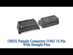 16 Pin J1962 OBD2 OBDII Female Connector with Straight Pins at The Back
