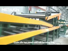 China Zinc Coated Steel Roll Forming Machine For Trapezoidal Grain Silo Panels for sale