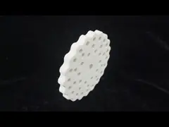 China Refractory Porous Aluminum Oxide Ceramic Disc High Hardness White Color for sale