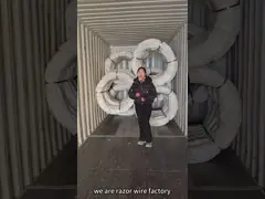 razor barbed wire shipped in a container