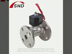 China Stainless Steel Flange Connection Electric Water Fluid Solenoid Valve GB/12224 for sale