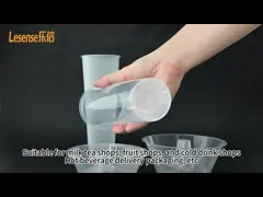 China 2 In 1 90mm Diameter PP Plastic Cups With Snack Tray OEM ODM Service 5000pcs for sale
