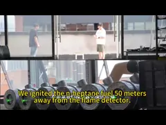 Como é que o detector F401 reconhece rapidamente a chama do N-eptano?