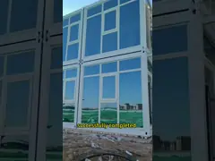 Anti Corrosive Coating Standard Single Story Container Homes With Rock Wool Insulation And Steel Structure