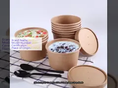 Customized Food Grade Paper Soup Bowl with Leak-Proof and Greaseproof