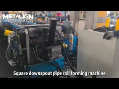 Full auto square downspout pipe roll forming machine with bending device