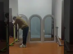 China N-60 Aluminum Casement Arc Windows with Double Tempered Glass - Custom Sizes 96-102 USD/SQM for sale