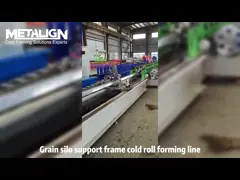 Heavy Duty Silo Column Roll Forming Machine With Tracking Punching And Hydraulic Cutter