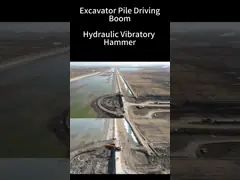Excavator pile arm pile boom pile driving arm