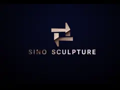 V Shape Modern Stainless Steel Sculpture With LED Decoration