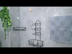 thin metal series bathroom shower caddy set