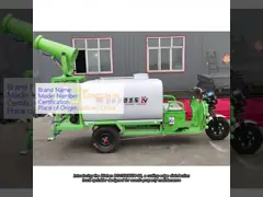 Scenic property rinsing with disinfection truck sprinkler