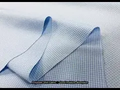 130GSM 100% tessuto di camicia in poliestere con lavoratori di stretch colore blu chiaro