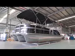 China Recreational And Fishing Floating Pontoon Boat 27ft With 2.3m Or 2.6m Width for sale
