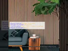 Luxury American Oak Veneer Acoustic Slat Wood Wall Panels Linear Timber Soundproofing Board