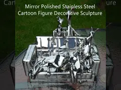 Mirror Polished Stainless Steel Cartoon Figure Decorative Sculpture