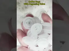 Small Plastic HDPE Coffee One Way Gas Exhaust Valve For Food Bag Packaging