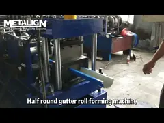 0.5-0.87mm half round gutter roll forming machine