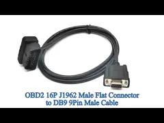 China J1962 Right Angle OBD 2 OBD2 16 Pin to RS232 DB9 Connector Cable for sale