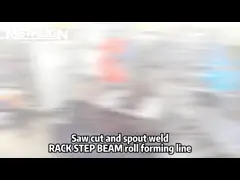 China Precision Saw Cut Rack Roll Forming Machine Step Beam Roll Forming Line for sale