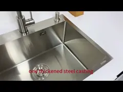 China Undermount Stainless Steel Kitchen Sink with Drainboard for sale