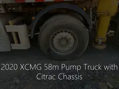 Used 2020 XCMG 58m pump truck with Sitrak chasis for hot sale