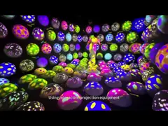 China Amusement Park Indoor Colorful Bouncy Ball Game Interactive Jumping Ball Projection for sale