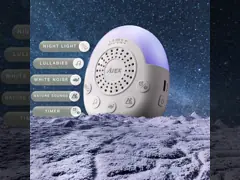 China Child Lock White Noise Machine with 30 Soothing Sounds and 5-Color Night Light - 82mm Compact Design with 60/90 Minute Timer for sale