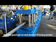China Photovoltaic Strut Channel Roll Forming Machine 10m/min With Hydraulic Punching And Cut for sale
