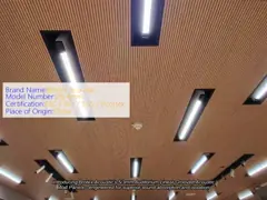 5/3mm Auditorium Linear Grooved Acoustic Wall Panels Sound Absorption Isolation Board