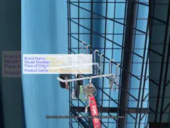 China Custom Store Metal Wire Display Racks Hanging Hook Grid Panel Display Rack 35cm for sale