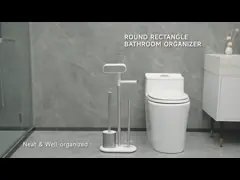 bathroom toilet paper holder and toilet brush set