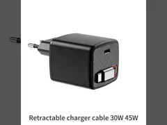 Fast Charge GaN USB Charger with Type C Cable
