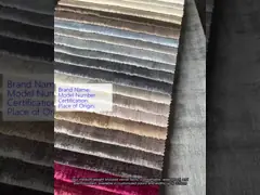 Italy Velvet Fabric Bronzed Velvet Fabric for Home Decoration 100%Polyester  Raw Material for Cushion Mattress