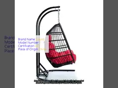 Black Hammock Swing Chair for Garden Set Port Of Loading Qingdao Colour Black