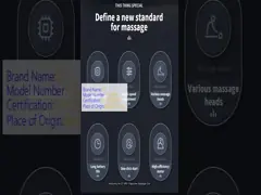 9 in 1 Blue Plastic Electric Massage Gun for Deep Tissue Relief of Shoulder Neck Arm Leg and Back Innovative Design