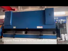 Hybrid Press Brake Machine 500Ton 6Meter 6+1 Axes DA66T
