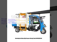 High-pressure cleaning truck electric three-wheeled