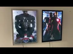 Movie theaters commonly use these poster light boxes.