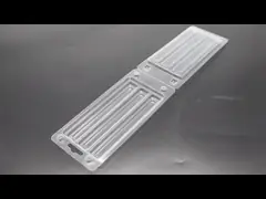 China Custom Disposable Clear Plastic 3 Cell Rectangular Makeup Brush Clamshell Packaging for sale