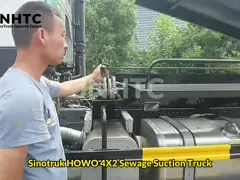 China Brand HOWO NX 6 Wheels High Pressure Vacuum Suction Truck