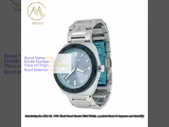 Black Bezel Quartz Wrist Watch Featuring Mineral Dial Window Material Type