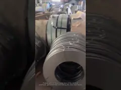 Stacked neatly galvanized steel coils