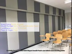 Meeting Room Fabric Wrapped Acoustic Panel Fiberglass Board Sound Absorbing Building Material