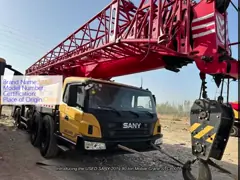 USED SANY 2019 80 ton Mobile Crane STC800T6 Lifting Equipment Machinery China Export Crane