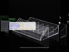4 Divisions -12 Divisions Belt Display Rack Clear Belt Display Stand For Home Commercial